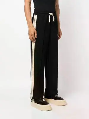 Palm Angels Monogram-embroidered Track Pants - Black