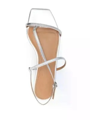 AeydĒ Ella Nappa Leather Sandals - Silver