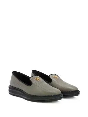 GIUSEPPE ZANOTTI Tim Logo-lettering Loafers