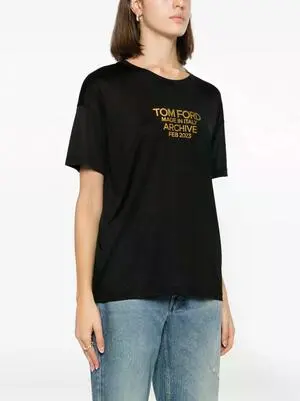 TOM FORD Silk Logo Print T-shirt
