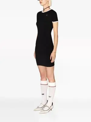 AMBUSH Contrast-trim Ribbed Minidress