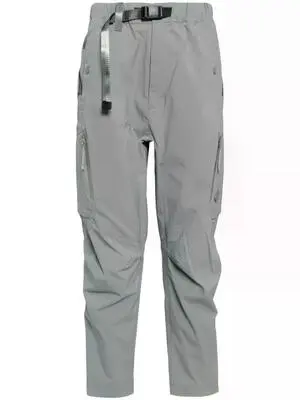 SPOONYARD Belted Tapered Cargo Trousers - Grey