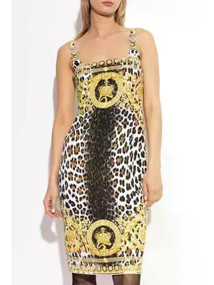 Versace Medusa-print Sleeveless Dress