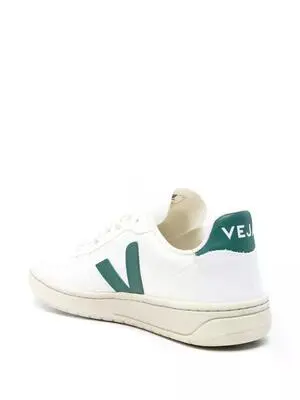 VEJA V-10 Low-top Sneakers With Panelled Design And Perforated Toebox - White
