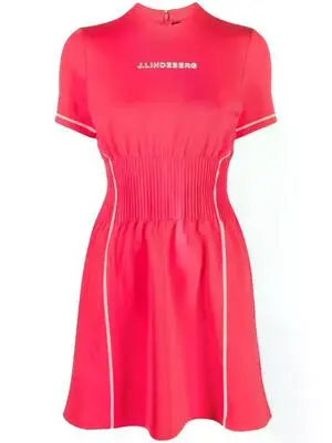 J. Lindeberg Krystal Smocked-waist Dress - Pink