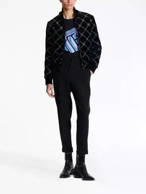 Balmain Tapered Cropped Virgin Wool Trousers