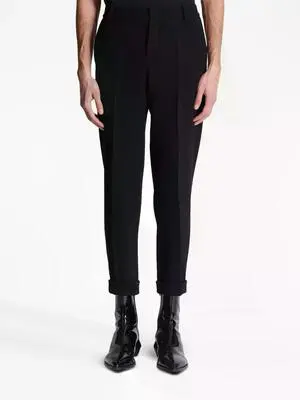 Balmain Tapered Cropped Virgin Wool Trousers
