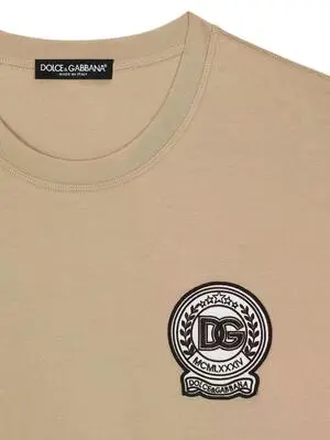 Dolce & Gabbana Dg-embroidered Cotton T-shirt