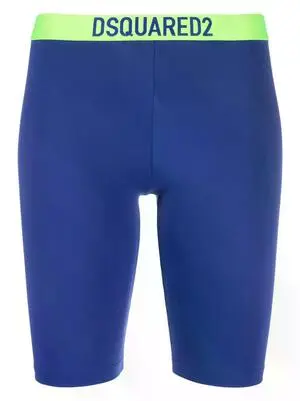Dsquared2 Logo Waistband Cycling Shorts - Blue