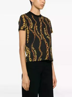 Versace Chain Print Cotton T-shirt