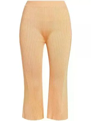 JIL SANDER Ribbed Cropped Trousers