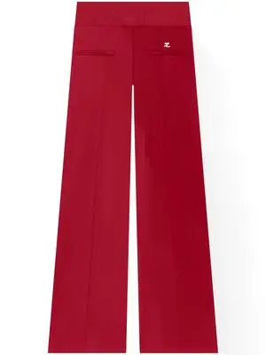 COURREGES Pressed Crease Track Pants - Red