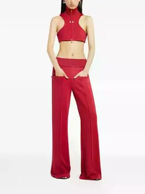 COURREGES Pressed Crease Track Pants - Red