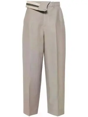 Fendi Pressed-crease Tapered Trousers