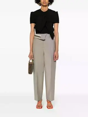 Fendi Pressed-crease Tapered Trousers