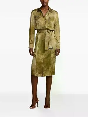 Ralph Lauren Belted Shirt Dress - Green