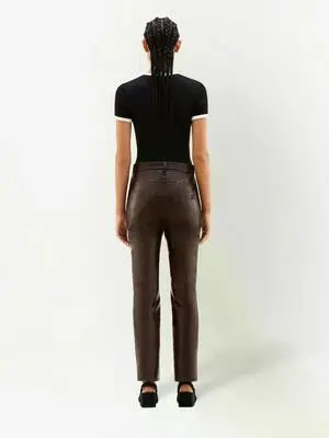 COURREGES Bumpy Contrast Cotton T-shirt - Black