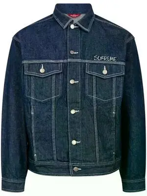 Supreme X Smurfs Denim Trucker Jacket - Blue