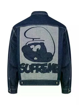 Supreme X Smurfs Denim Trucker Jacket - Blue