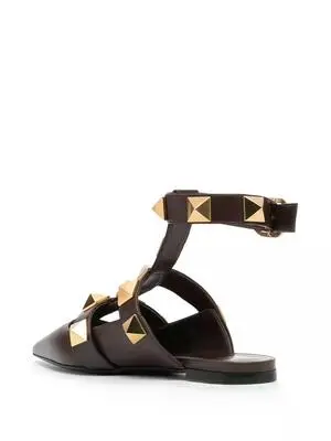 Valentino Garavani Rockstud Pointed Toe Pumps - Brown