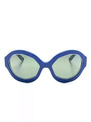 Marni Cumulus Cloud Oval-frame Sunglasses - Blue