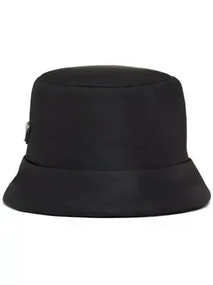 Prada Logo-appliqué Padded Bucket Hat - Black