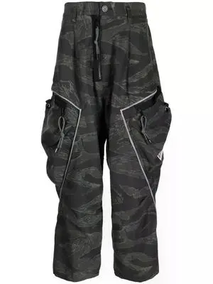 MOSTLY HEARD RARELY SEEN 3d Drop-crotch Trousers With Abstract Print