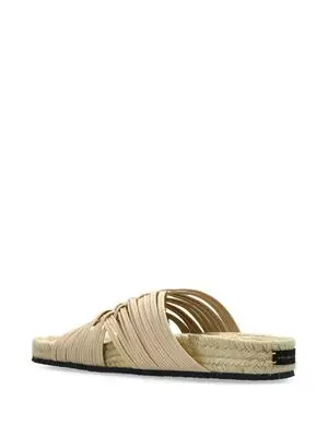 Stella McCartney Crossover Strap Slides - Neutrals