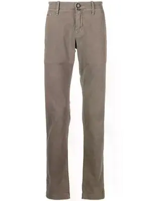 Jacob Cohen Slim-cut Stretch-cotton Trousers - Neutrals