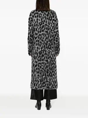 Zadig&Voltaire Leopard-print Mohair Blend Cardigan Coat