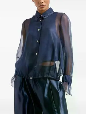 Giorgio Armani Semi-sheer Silk Top