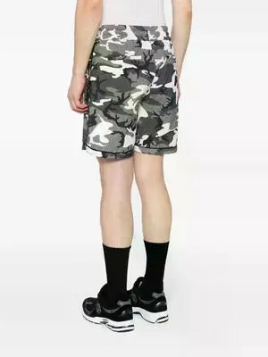 MOSTLY HEARD RARELY SEEN Quilted Camouflage Print Drawstring Waist Shorts