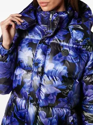 Philipp Plein Floral-print Feather Down Jacket