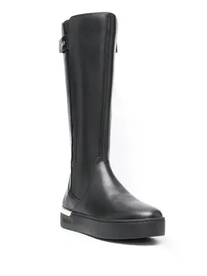 Liu Jo Silvia 89 Logo Print Knee-high Boots