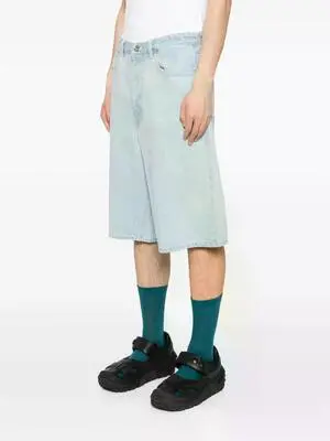 AAPE BY *A BATHING APE Light Wash Denim Shorts