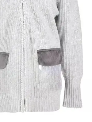 IZAAK AZANEI Cotton Cardigan - Grey