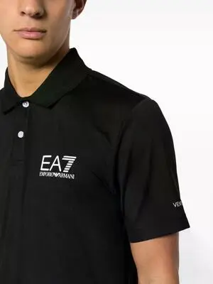 EA7 Logo-print Polo Shirt