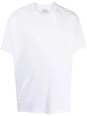 LES TIEN Crew-neck Cotton T-shirt - White