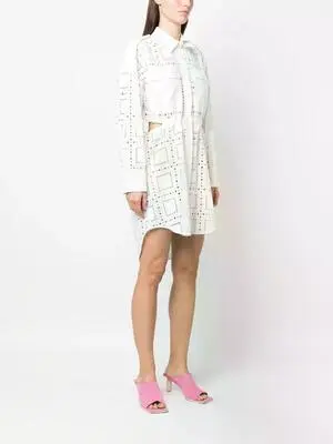MSGM Broderie Anglaise Shirt Dress