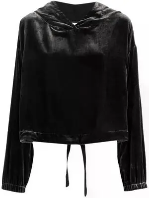 Aspesi Velvet Drawstring Hoodie