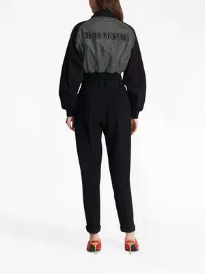 Balmain High-waisted Tapered-leg Trousers