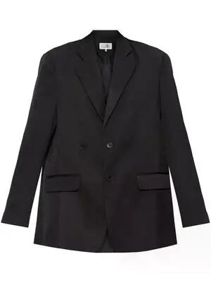 MAISON MARGIELA Paneled Double-breasted Jacket - Black