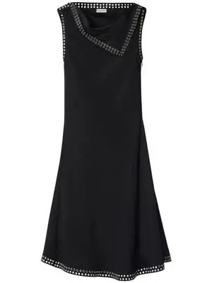 Burberry Eyelet-trimmed Satin Midi Dress