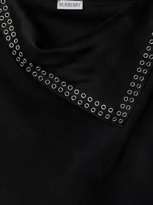 Burberry Eyelet-trimmed Satin Midi Dress
