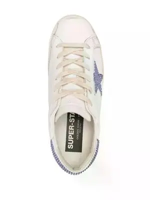 GOLDEN GOOSE Super-star Embellished Leather Sneakers