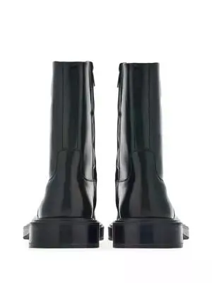 FERRAGAMO Panelled Patent-leather Ankle Boots
