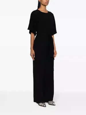 P.a.r.o.s.h Wide-leg Cargo Jumpsuit - Black