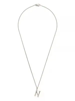 Emanuele Bicocchi Sterling Letter N Pendant Necklace