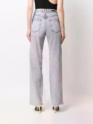 Philipp Plein Crystal-embellished Wide Leg Jeans