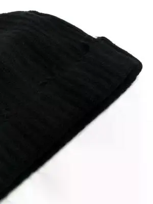 Isabel Benenato Distressed Ribbed-knit Beanie